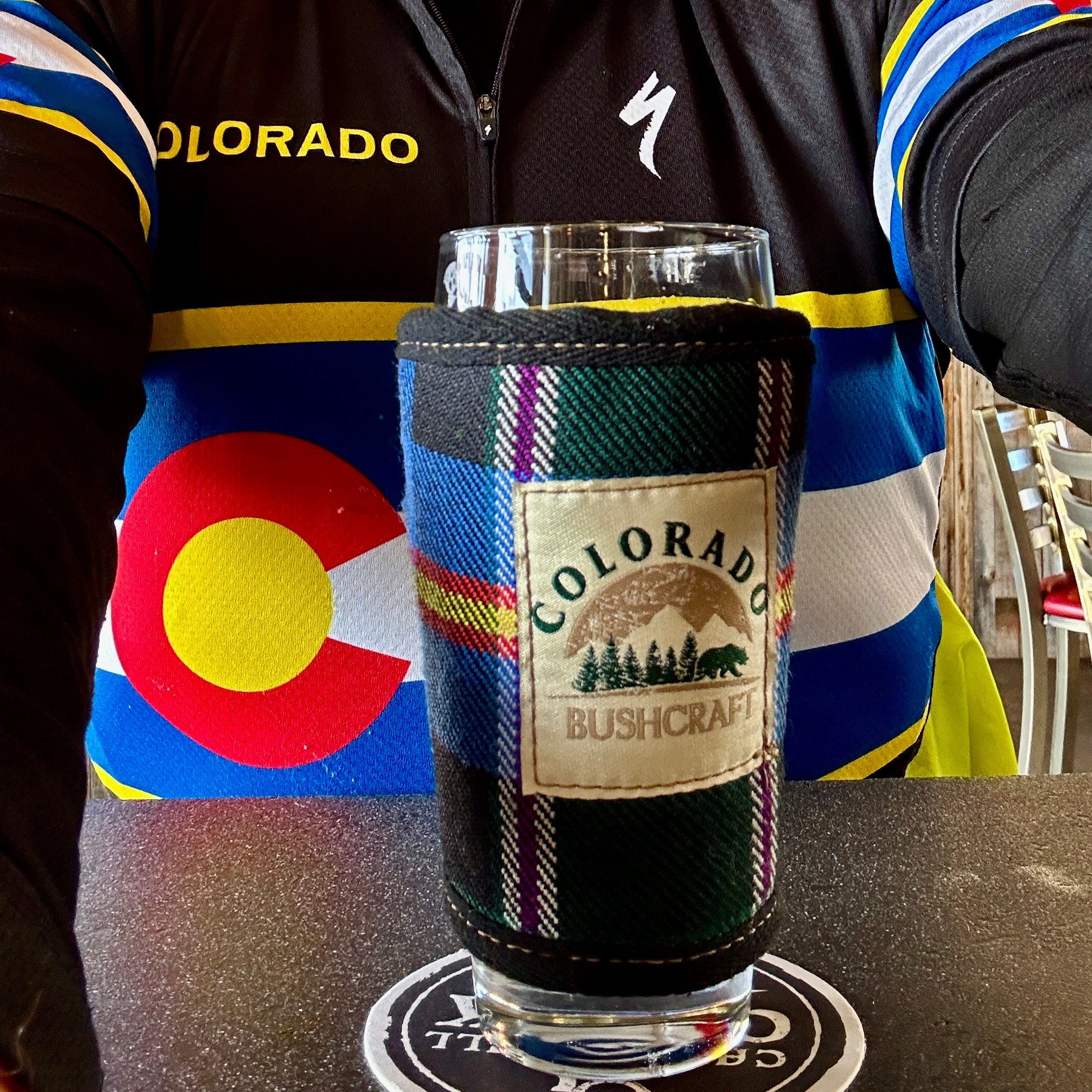 Adjustable Bushcraft Pint Glass Beer Cooler Cozy Scottish Tartan Wool ...