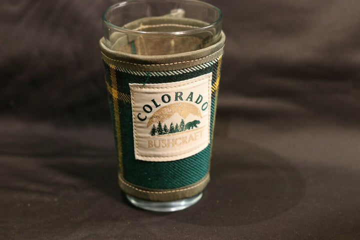 Adjustable Bushcraft Pint Glass Beer Cooler Cozy Scottish Tartan Wool ...