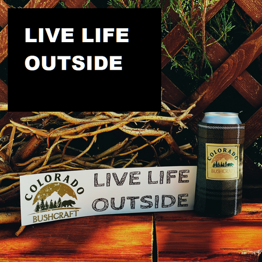 Live Life Outside Bumper Sticker – Colorado Bushcraft