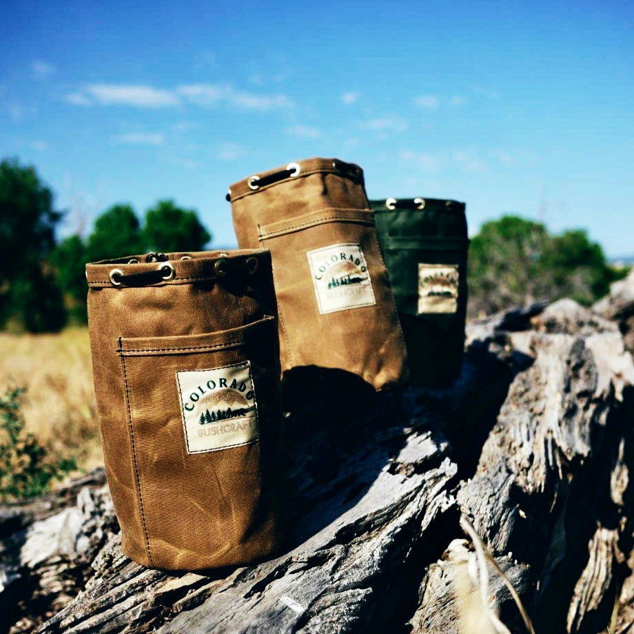 Handmade Waxed Canvas Bushcraft Coffee Cup Bag (750 ml and 900 ml ...